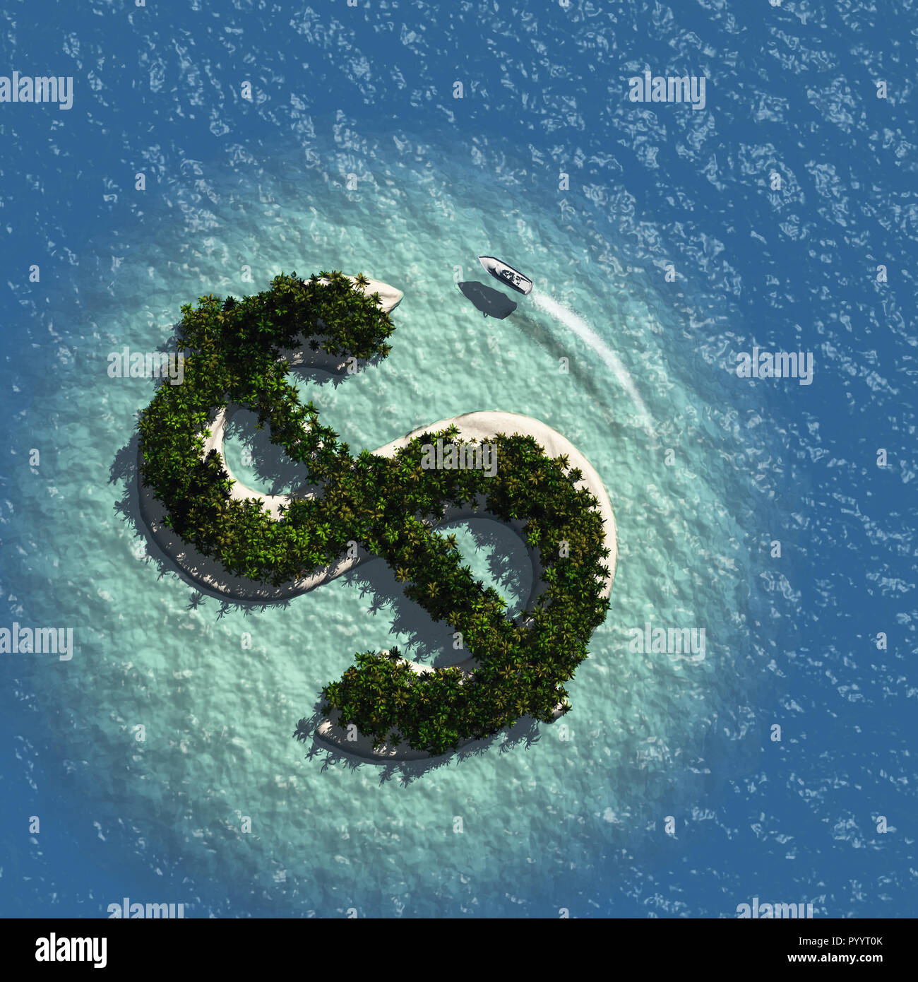 Dollar Sign Island Stock Photo - Alamy