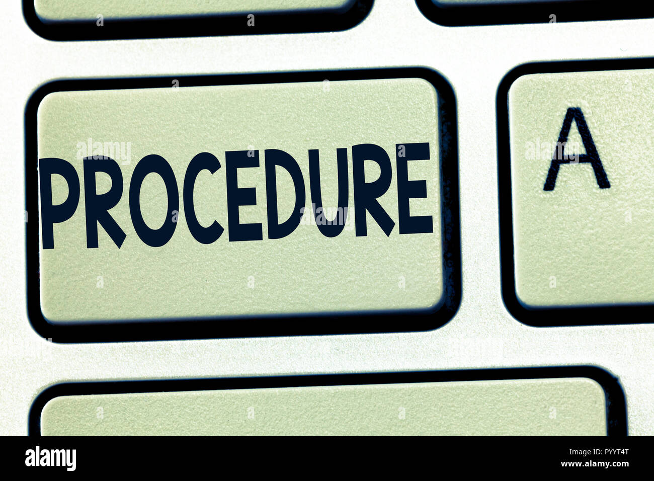 Word writing text Procedure. Business concept for Established official ...