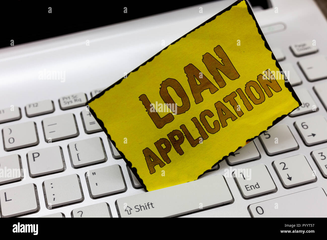 Text sign showing Loan Application. Conceptual photo Document that ...
