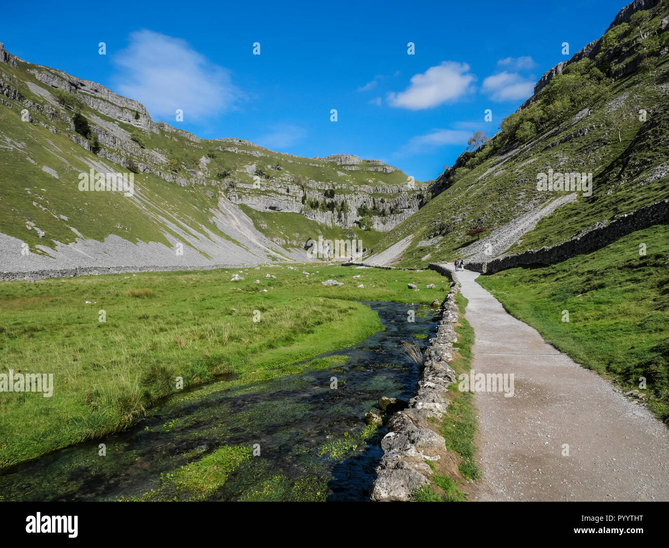 The enclosure leading the the limestone geological wonder of Gordale ...
