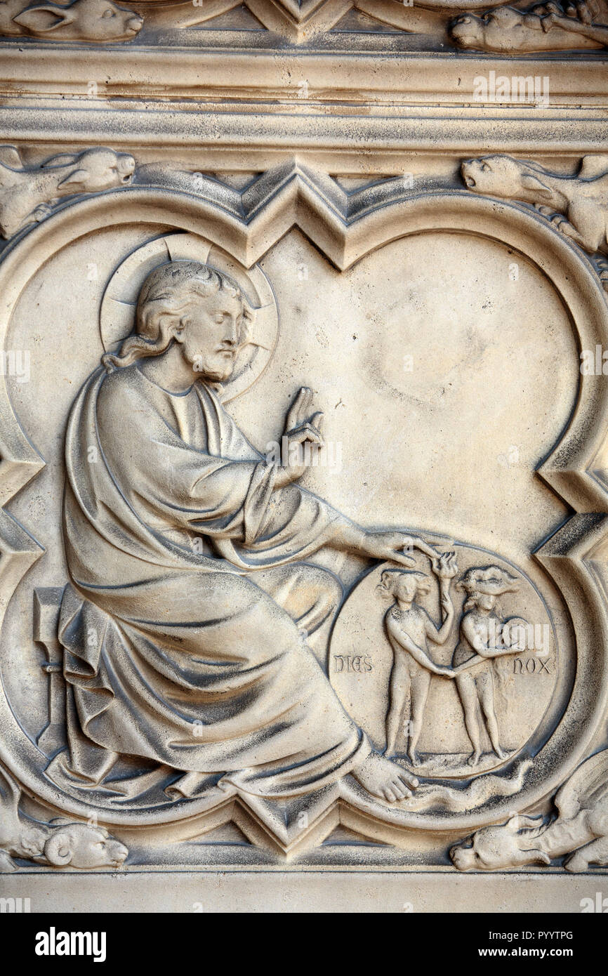 Paris - the Sainte-Chapelle (Holy Chapel).The base of the portal on ...