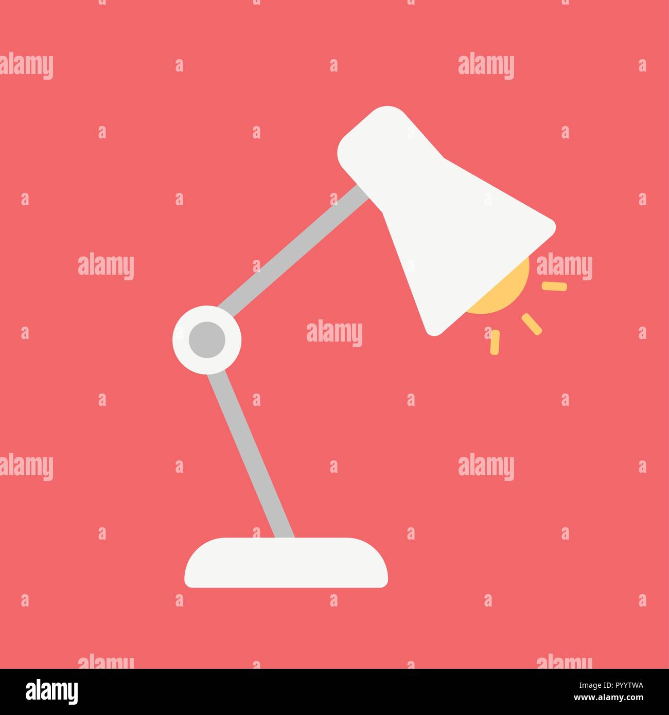 Table office lamp. Desktop electric. Vector illustration flat design ...