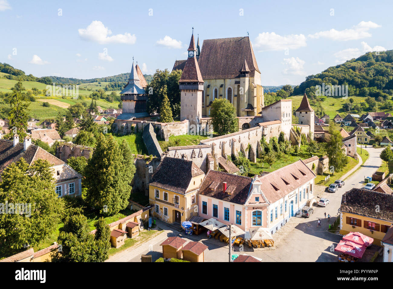 Biertan town and Biertan lutheran evangelical fortified church in Sibiu ...