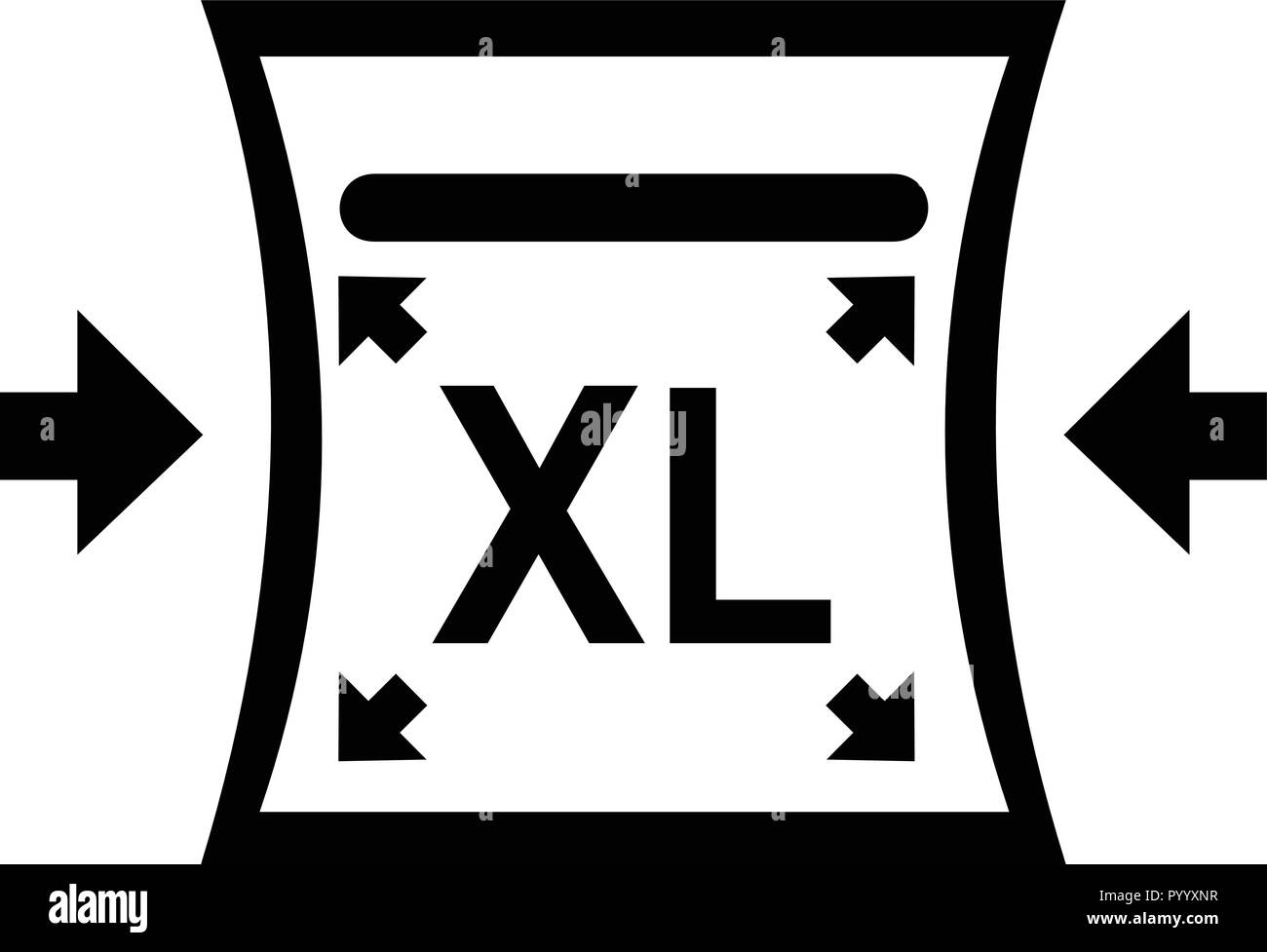 Extra Large initial letters icon with arrows Stock Vector Image & Art ...