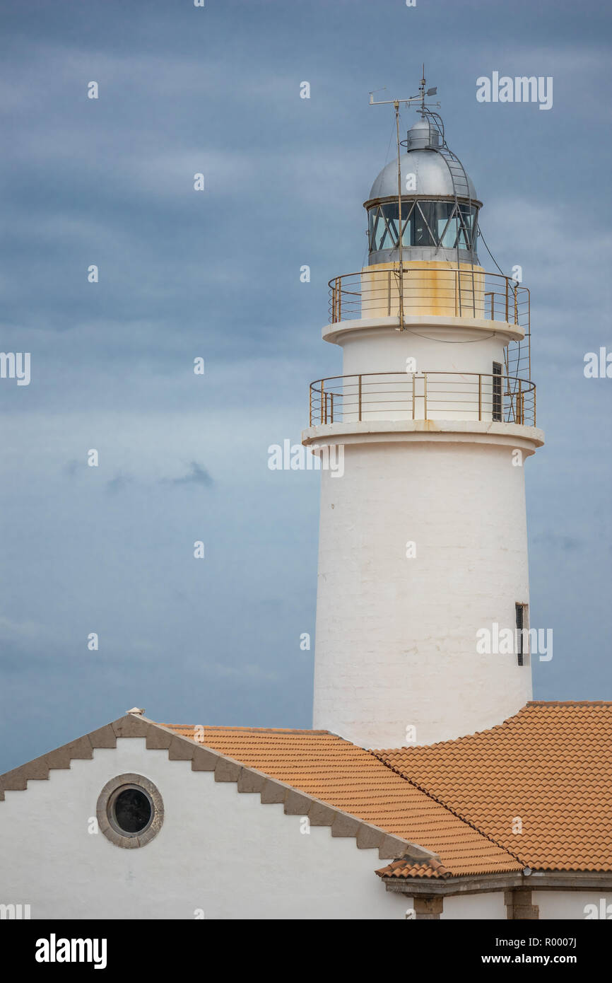 Capdepera lighthouse, Far de Capdepera, at Punta de Capdepera in Cala ...