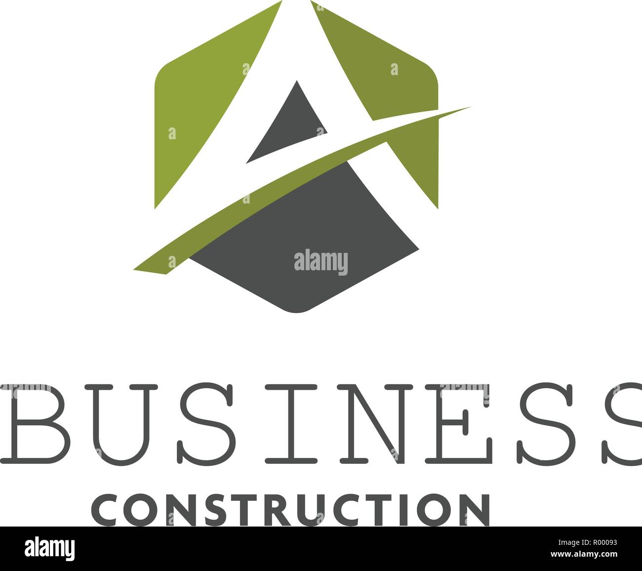 letter A hexagon Vector logo concept illustration. Hexagon a letter ...