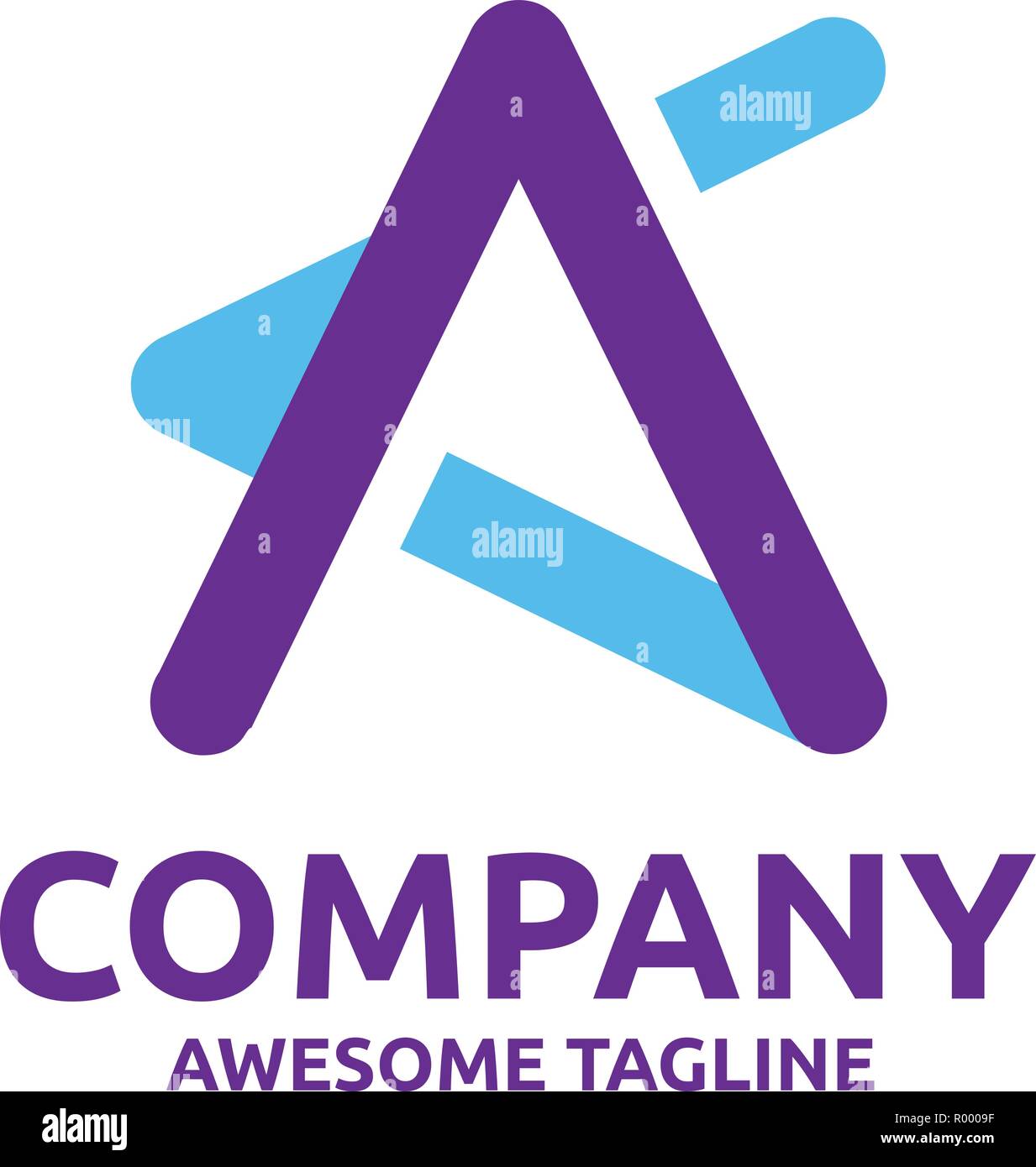 creative letter a with star style with colorful logo vector Stock ...