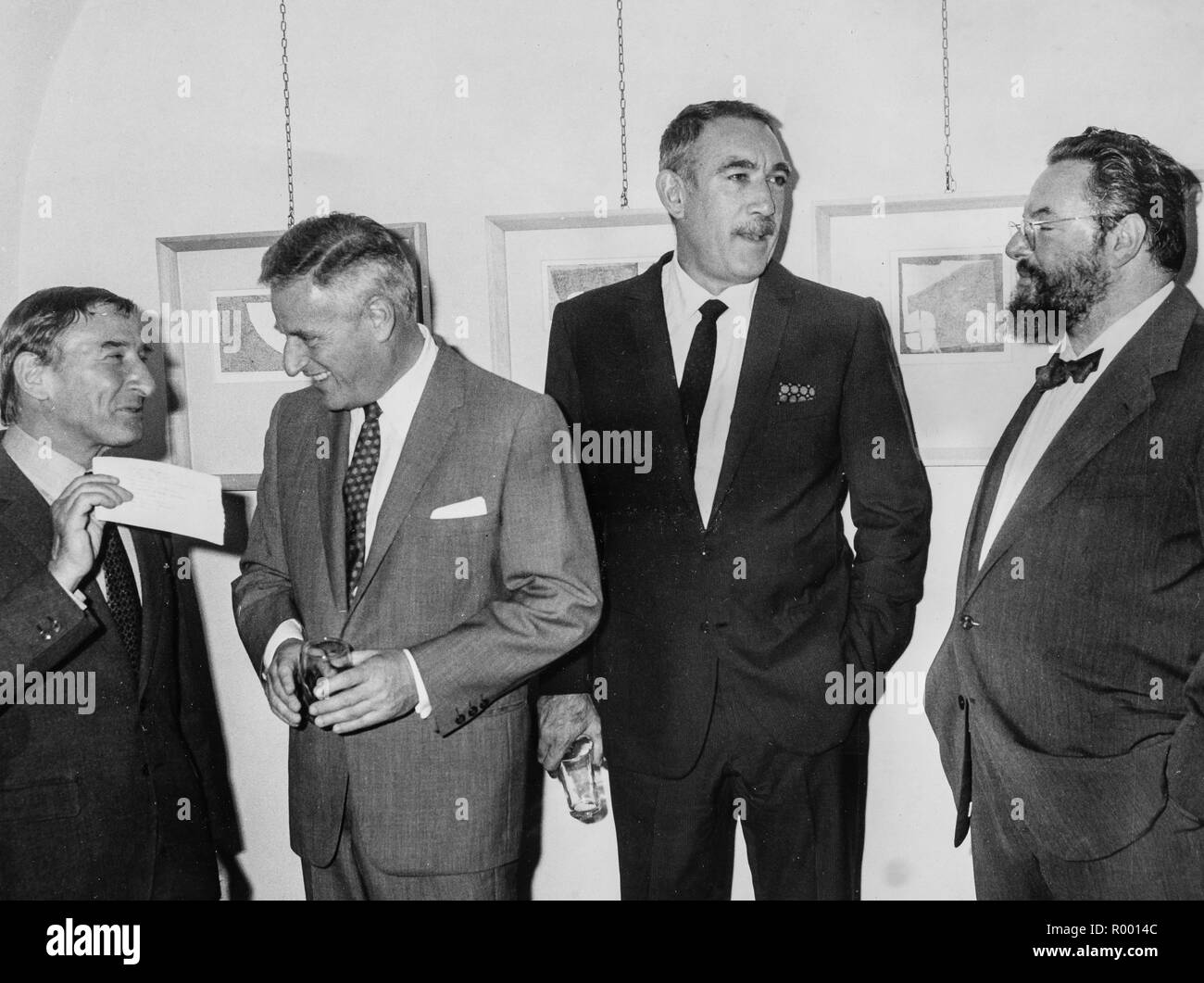 renato rascel, stanley kramer, anthony quinn, gabriele baldini, 1968 ...
