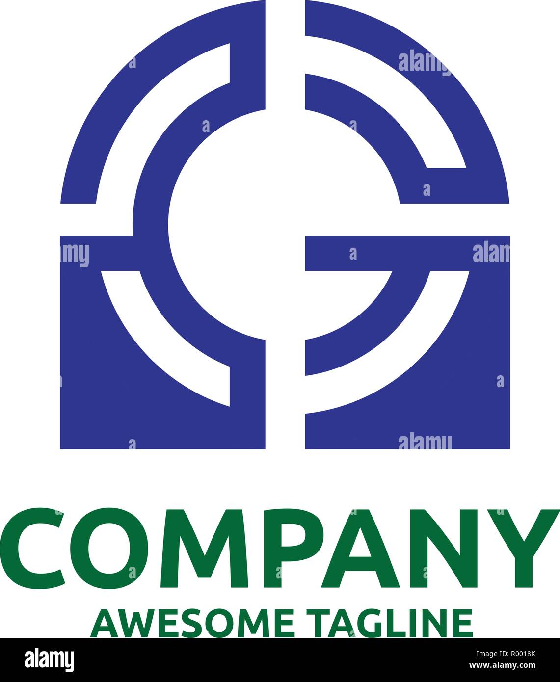 simple modern creative letter G as target icon vector, letter G logo ...