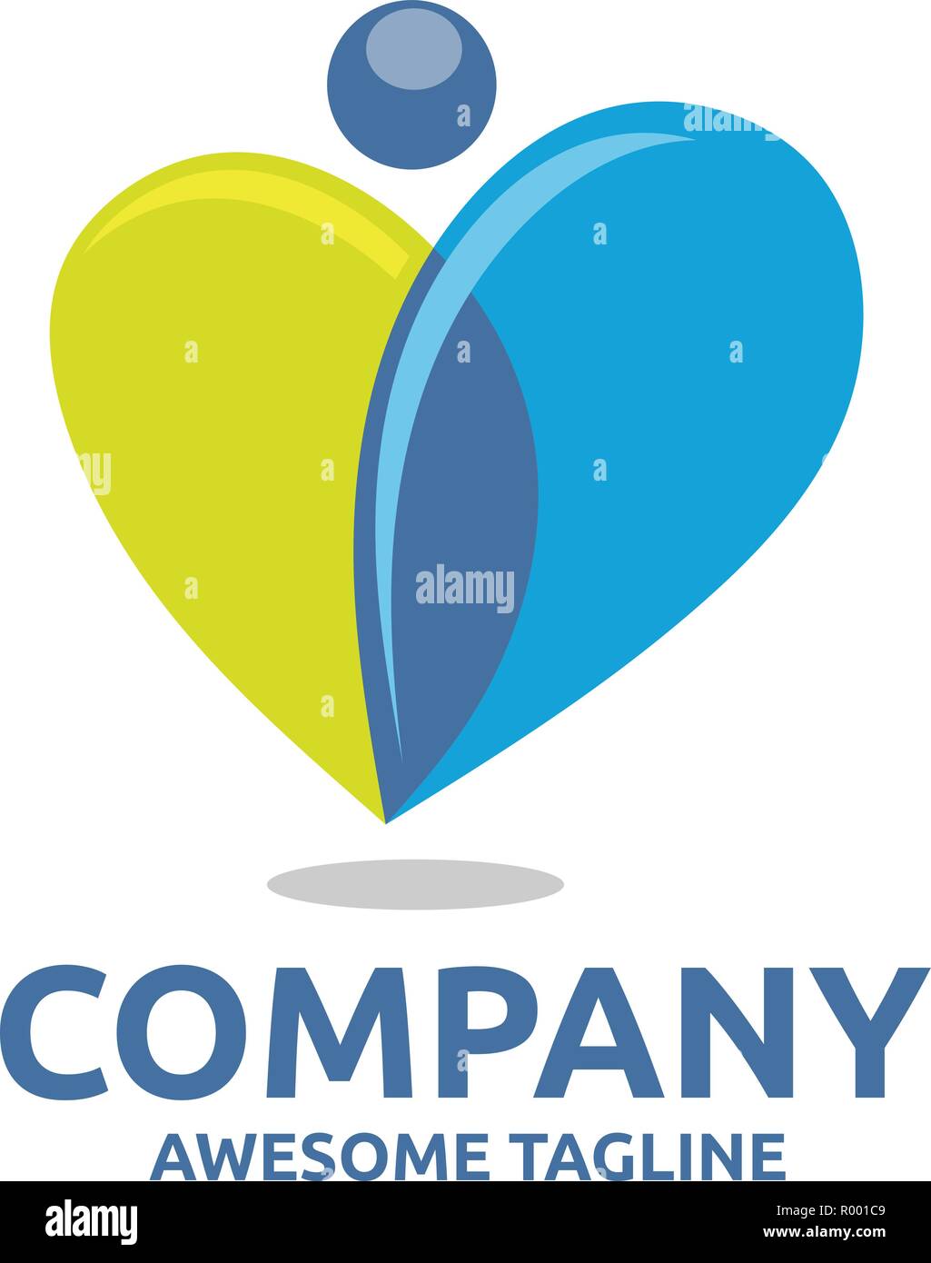 creative Human heart colorful logo vector concept illustration. Human ...