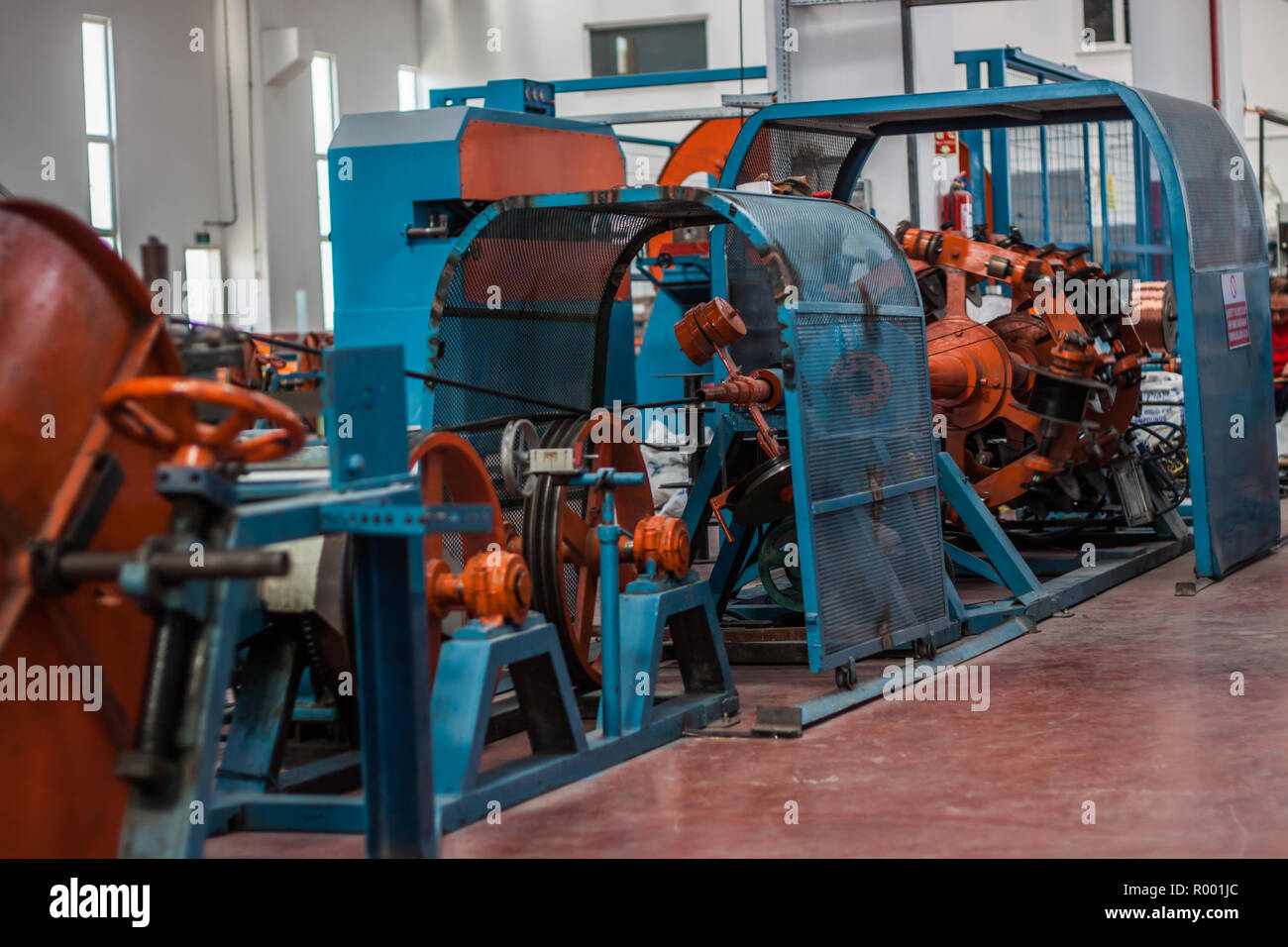 Cable Manufacturing Factory Interior Stock Photo - Alamy