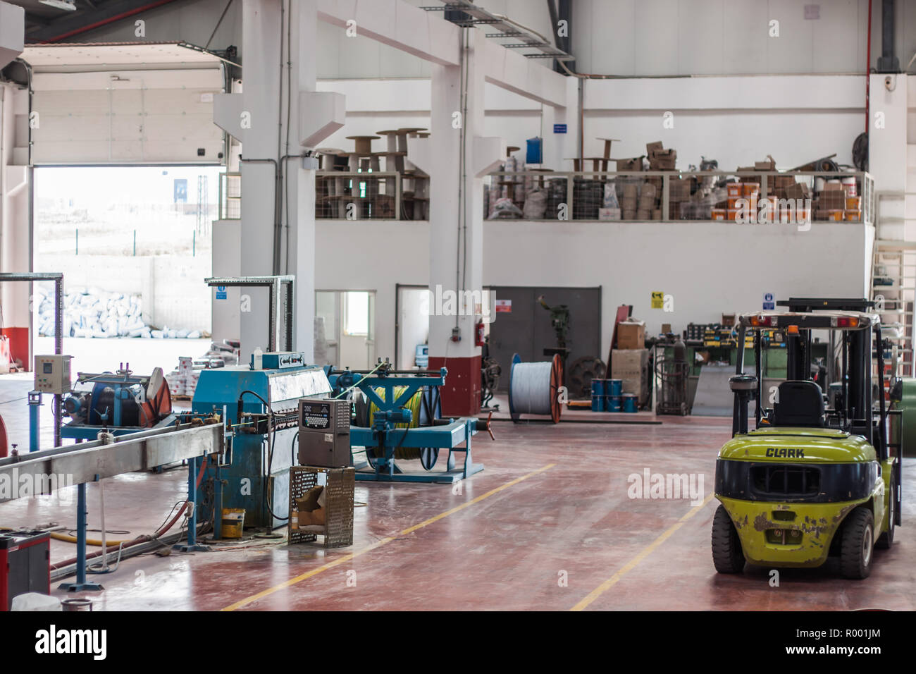 Cable Manufacturing Factory Interior Stock Photo - Alamy