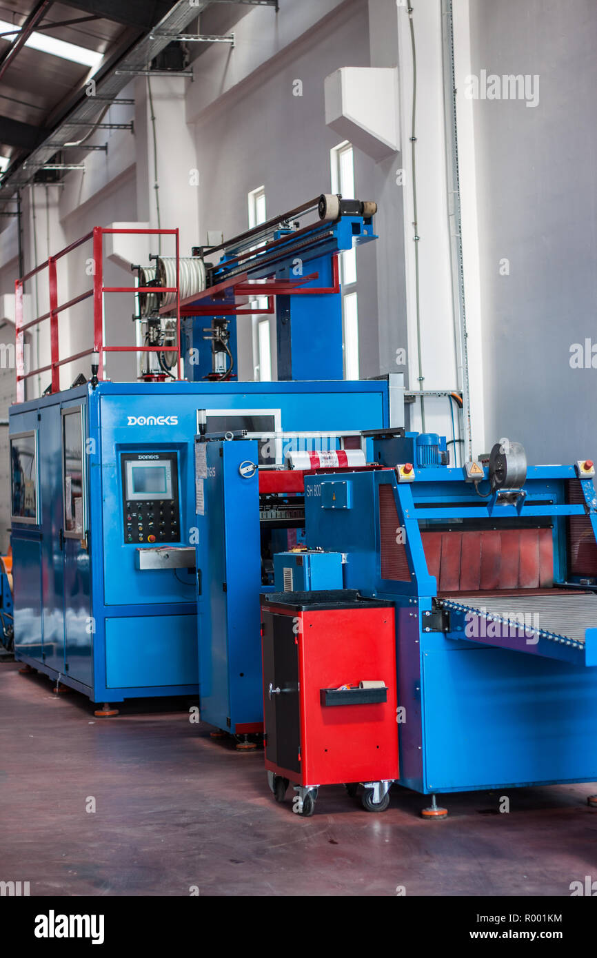 Cable Manufacturing Factory Interior Stock Photo - Alamy