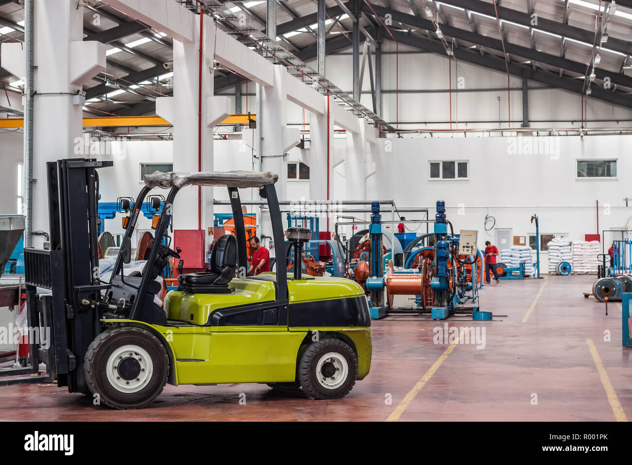 Cable Manufacturing Factory Interior Stock Photo - Alamy