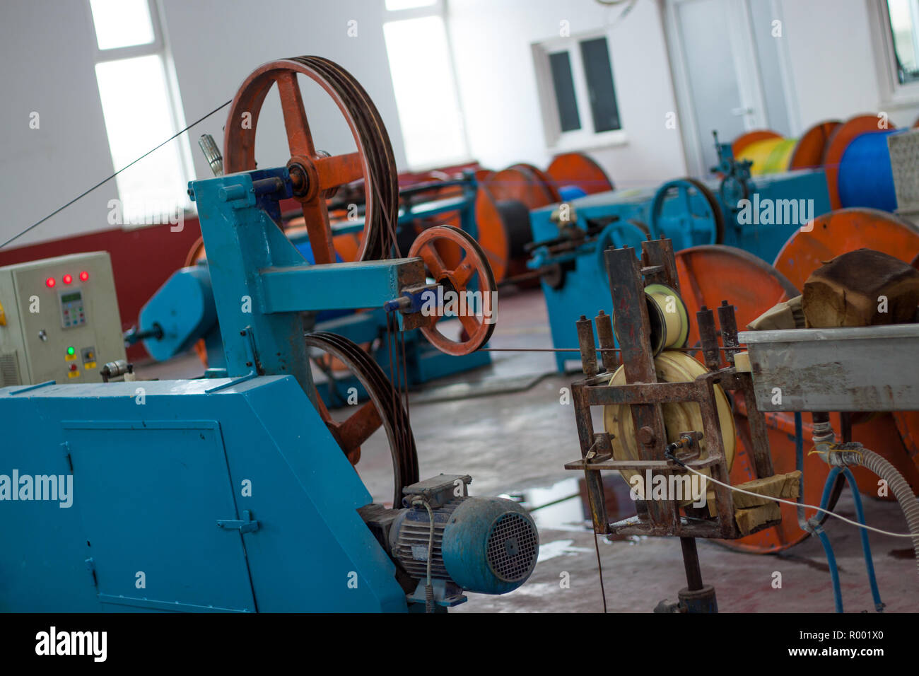 Cable Manufacturing Factory Interior Stock Photo - Alamy