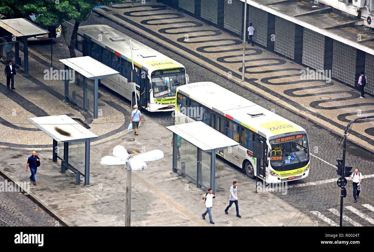 aerial view on bus station, Rio de Janeiro, Brazil Stock Photo - Alamy