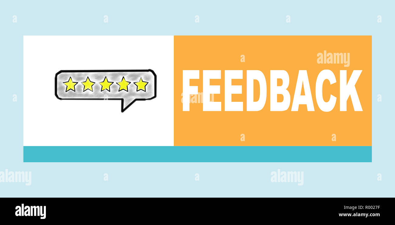 Feedback concept. Illustration with different colored squares Stock ...