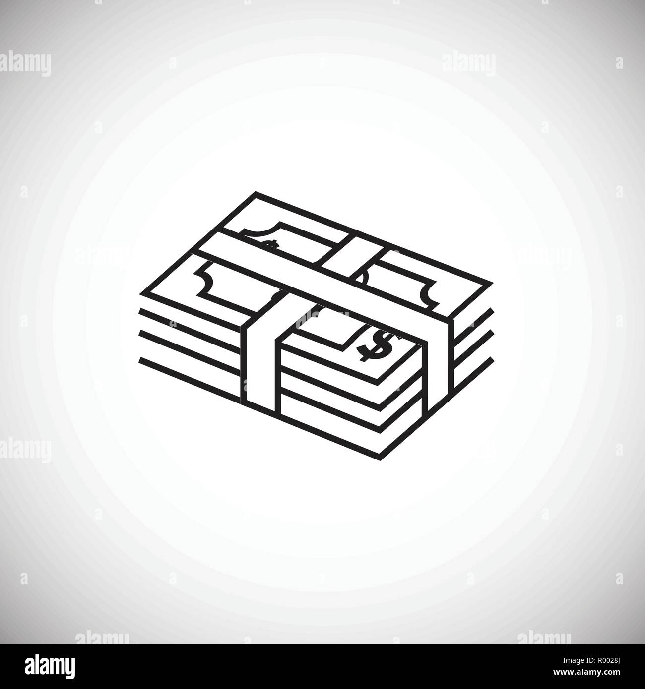 Cash value stack on white background Stock Vector Image & Art - Alamy