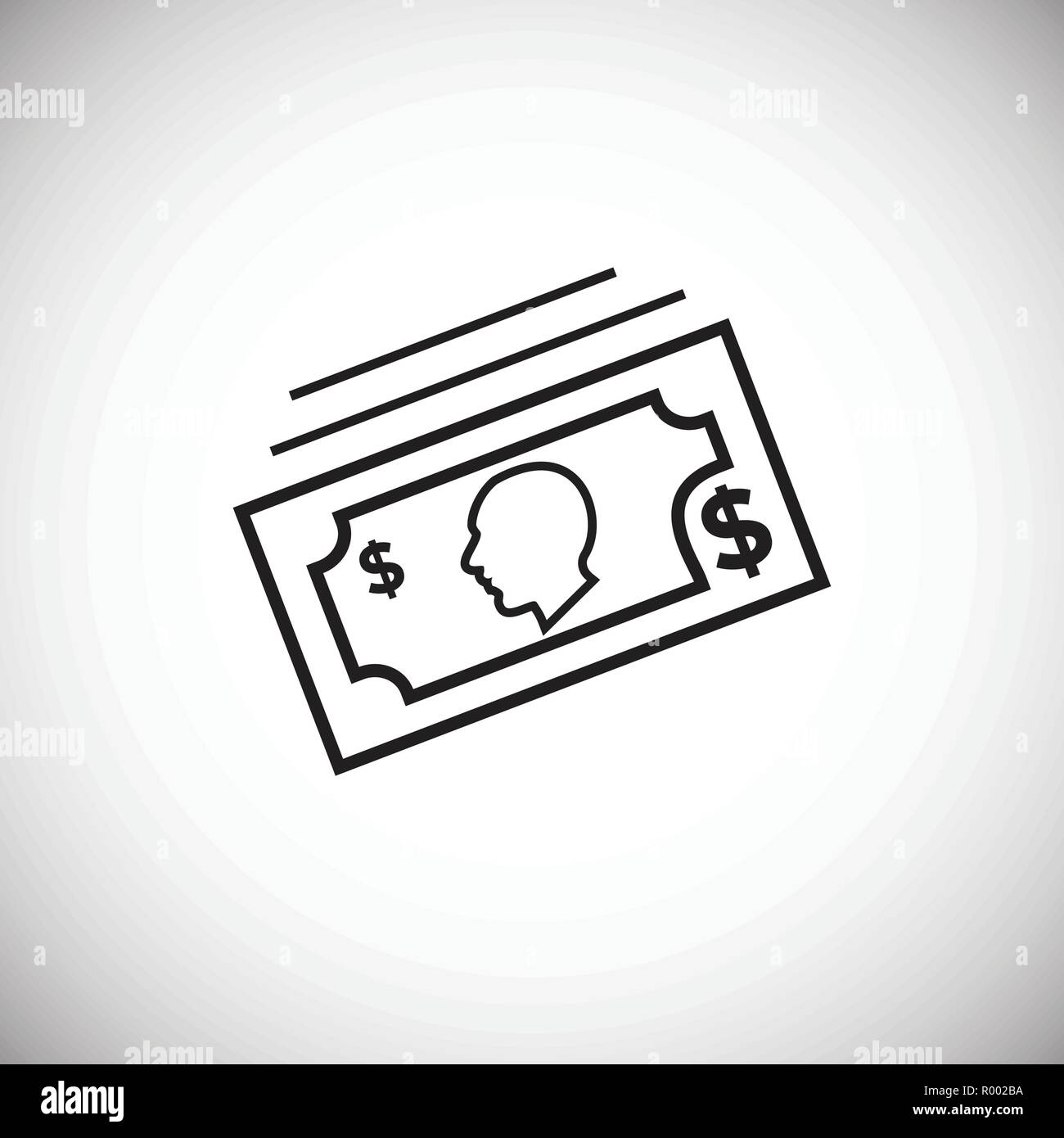 Cash money thin line on white background Stock Vector Image & Art - Alamy