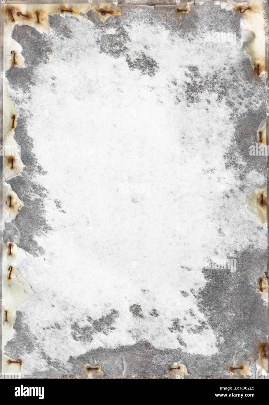Grunge background with rusty staples on the sides. Ideal for ...