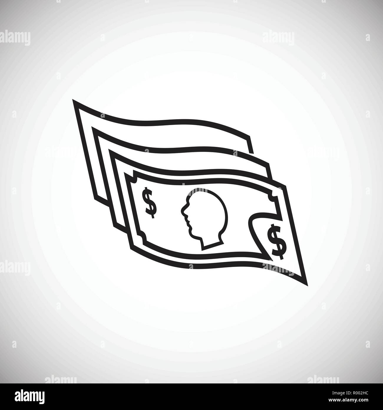 Cash money thin line on white background Stock Vector Image & Art - Alamy