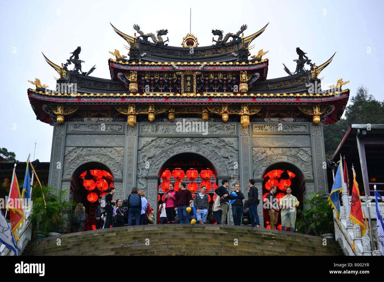 Taoist Zhinan temple in Maokong Taipei, Taiwan Stock Photo - Alamy