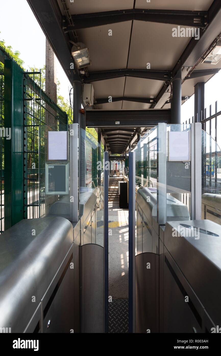 France, Ile de France, Seine Saint Denis, Sevran Livry railway station ...