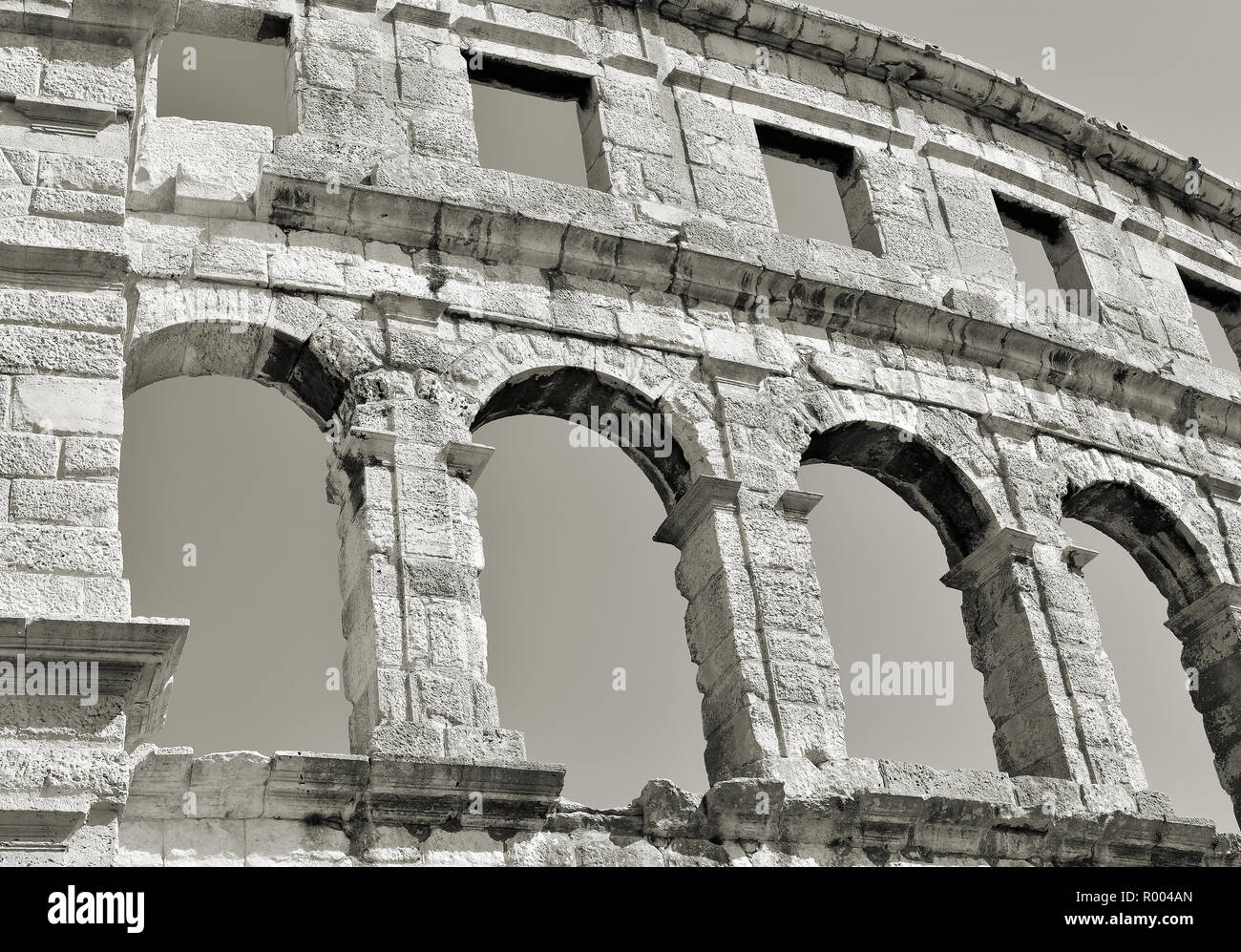 Arena in the historic city of Pula Stock Photo - Alamy