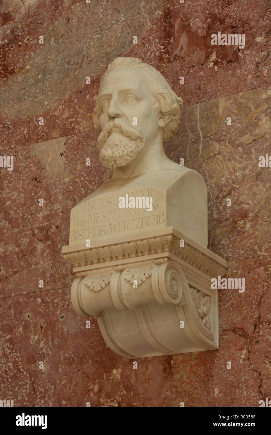 Busts of outstanding Germans in the WALHALLA museum near Regensburg ...