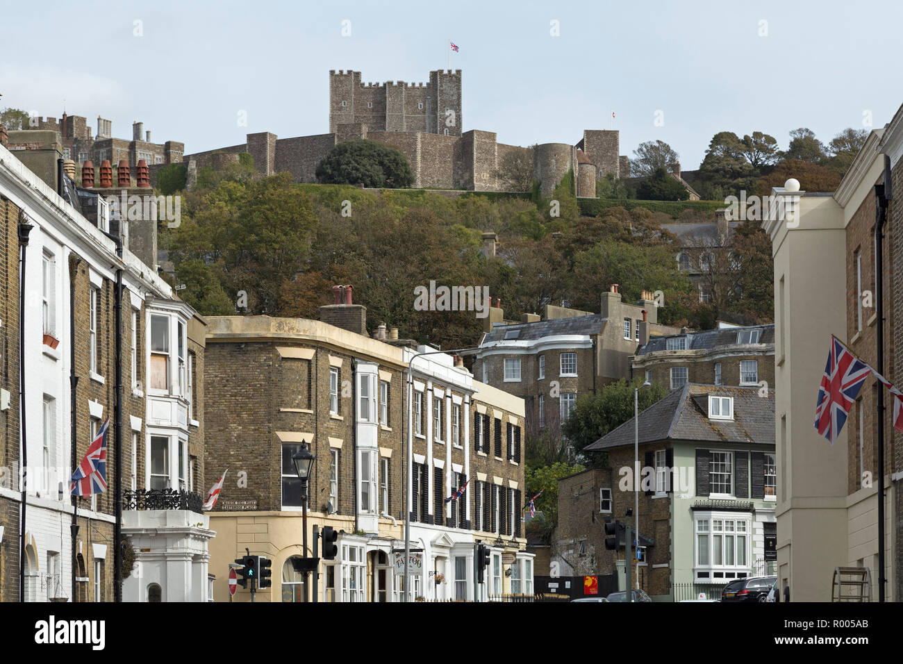 town centre and castle, Dover, England, Great Britain Stock Photo - Alamy