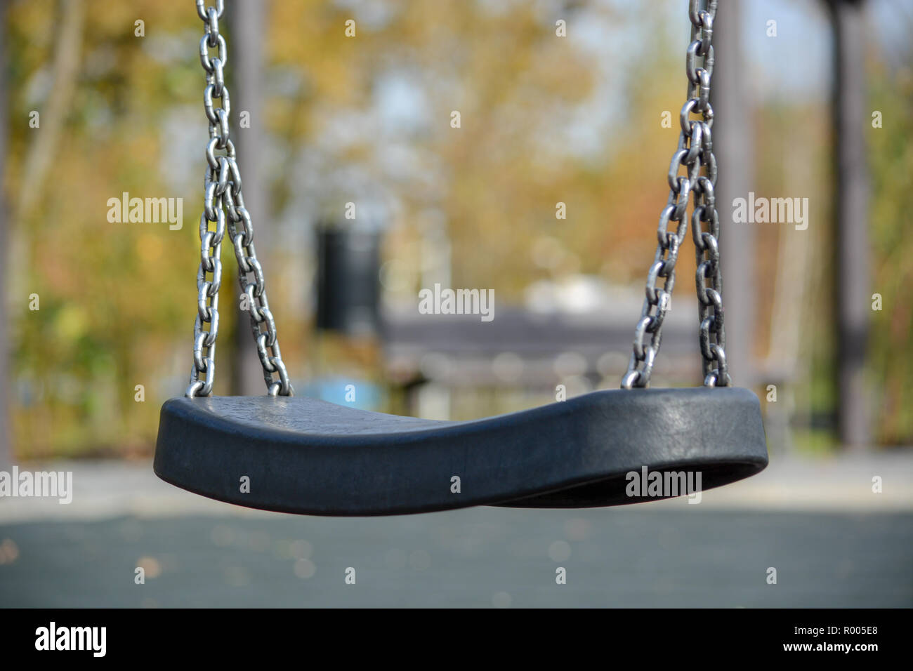 Playground swing seat chain hi-res stock photography and images - Alamy