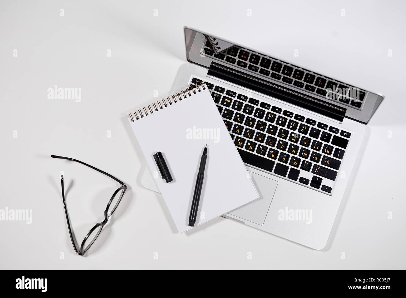 Overhead shot creative workspace hi-res stock photography and images ...