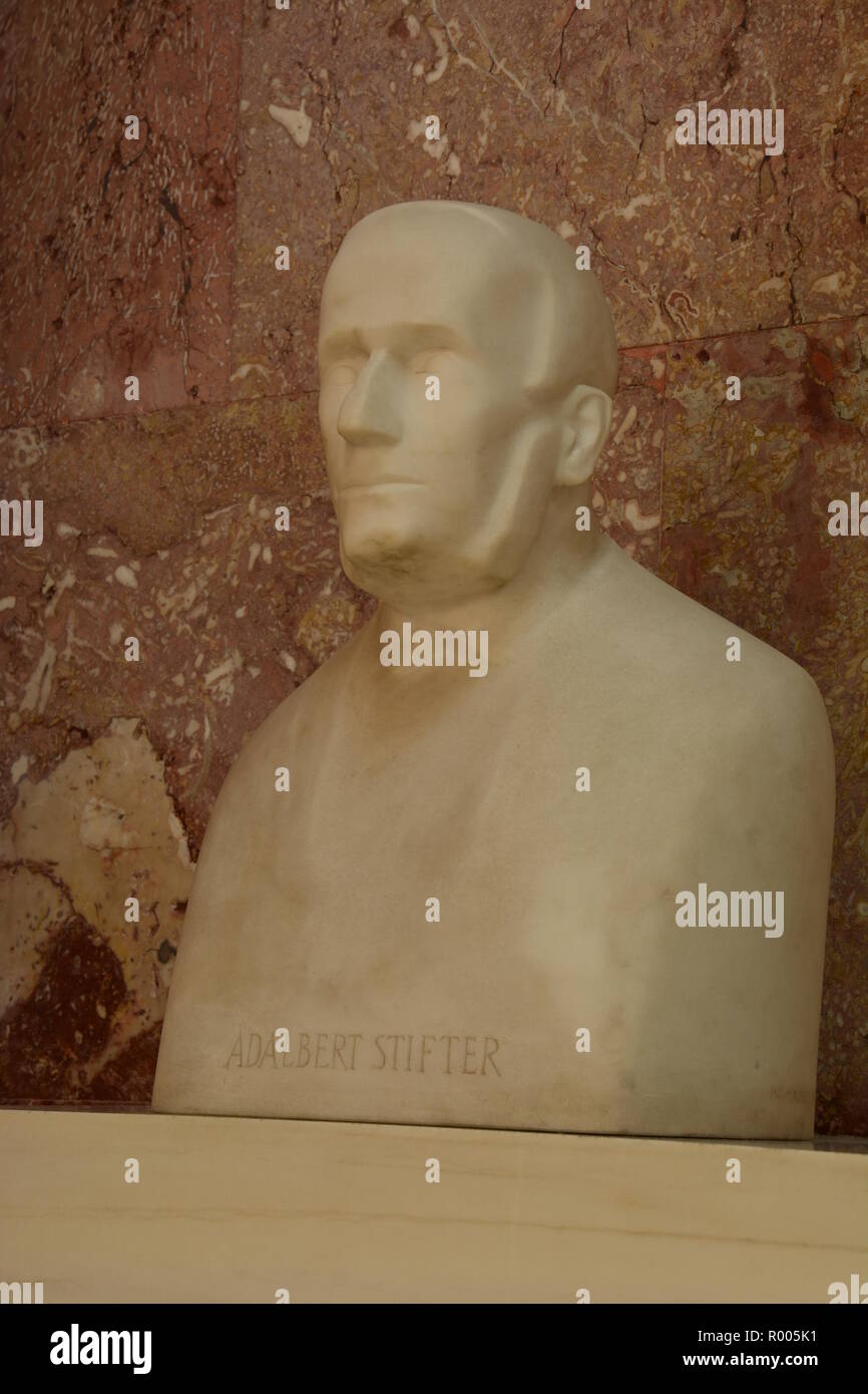 Busts of outstanding Germans in the WALHALLA museum near Regensburg ...