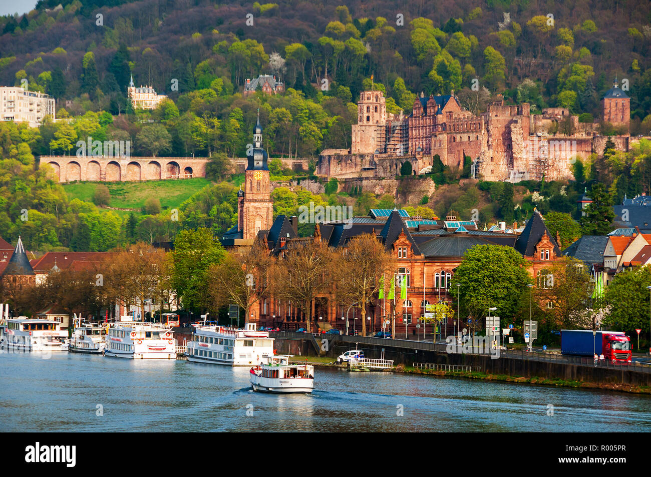 Heidelberg, Germany. View of Renaissance style Heidelberg Castle - ruin ...
