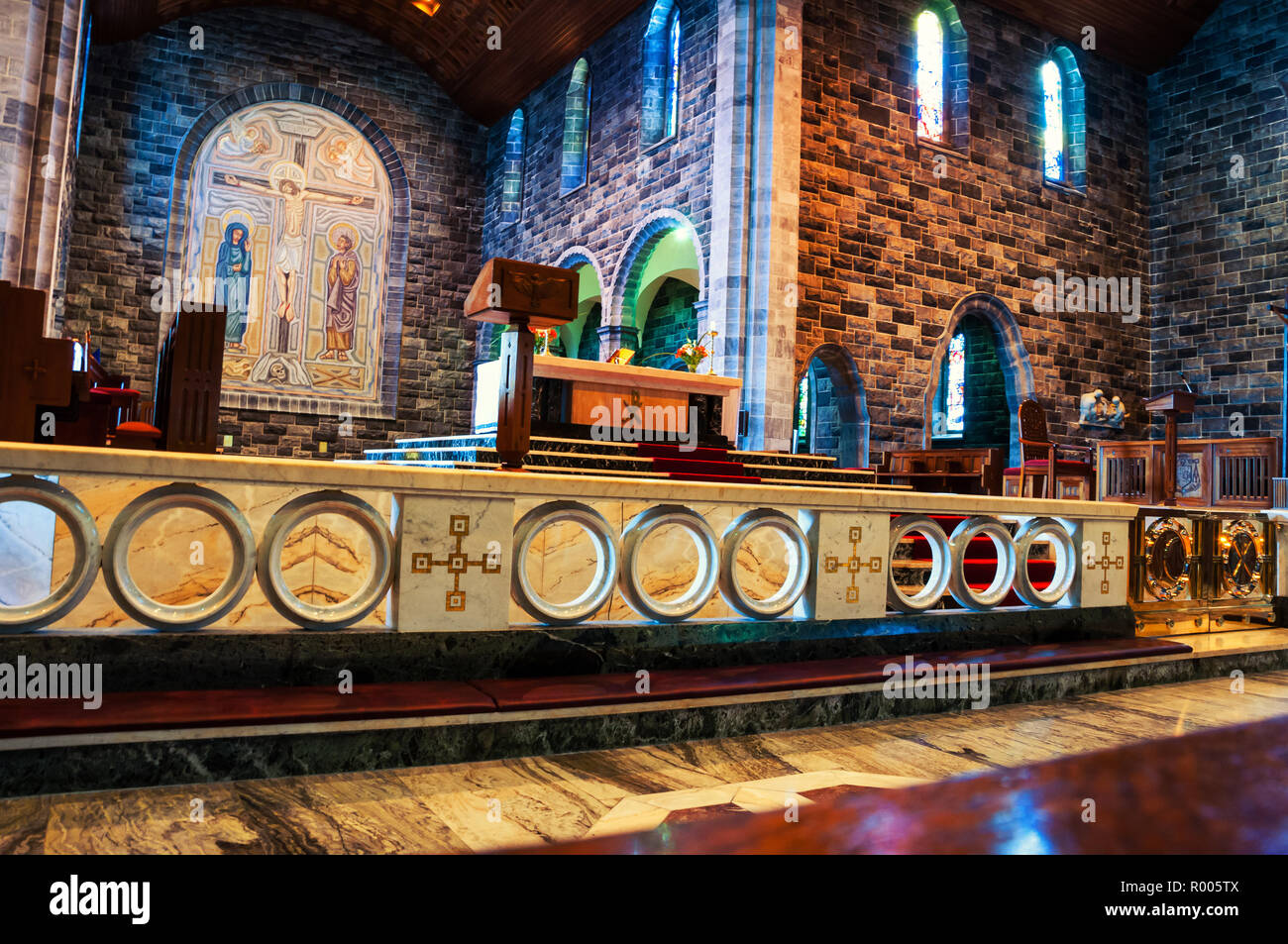 GALWAY, IRELAND - SEPTEMBER 11, 2014: Interior of a Roman Catholic ...