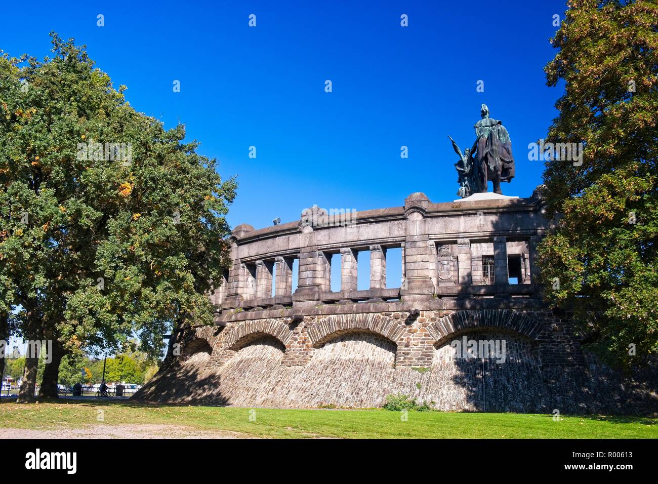 REVERSE SIDE OF THE KAISER WILHELM I STATUE KOBLENZ, GERMANY Stock ...