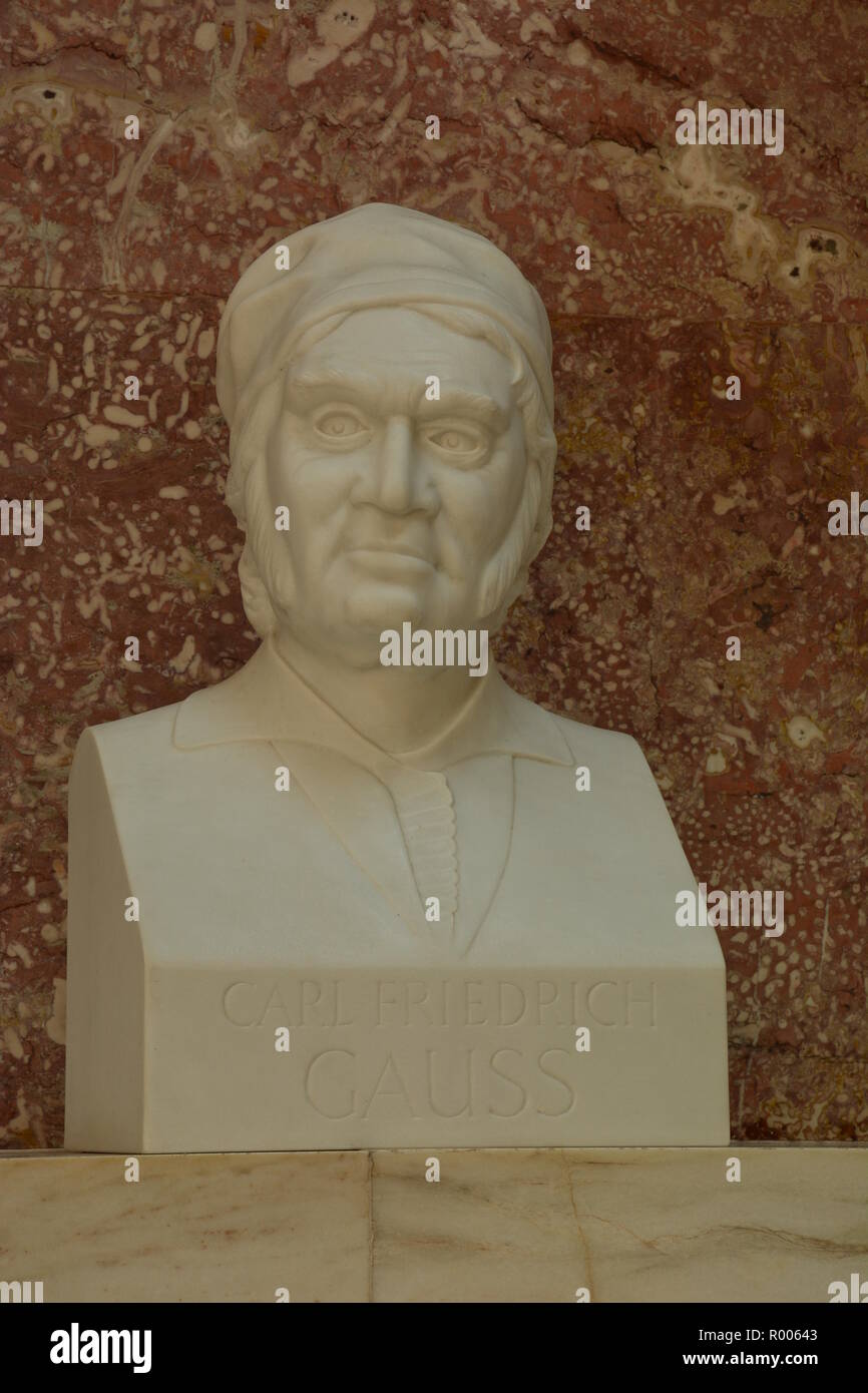 Busts of outstanding Germans in the WALHALLA museum near Regensburg ...