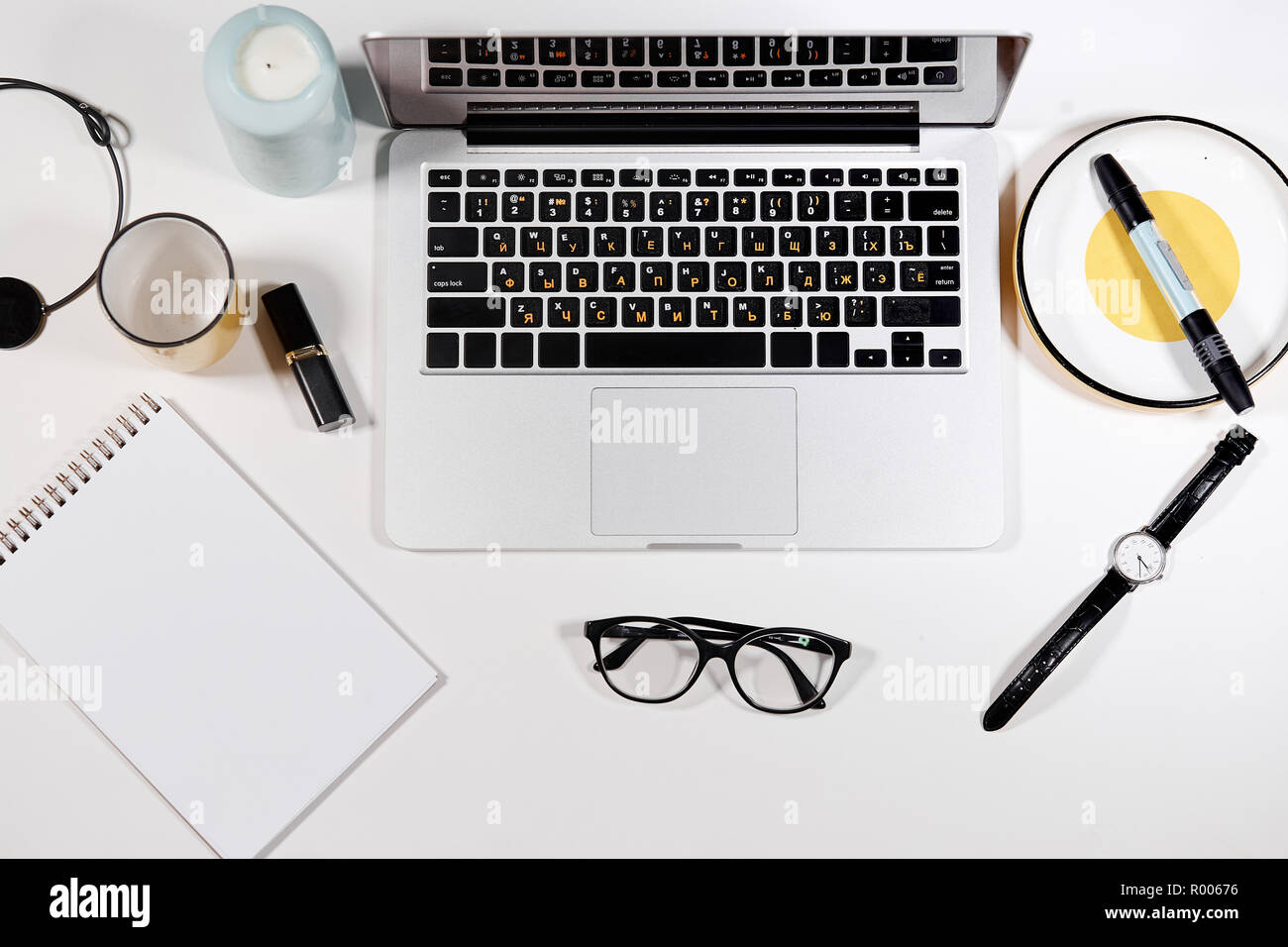 workplace for business . teacher's desk Stock Photo - Alamy