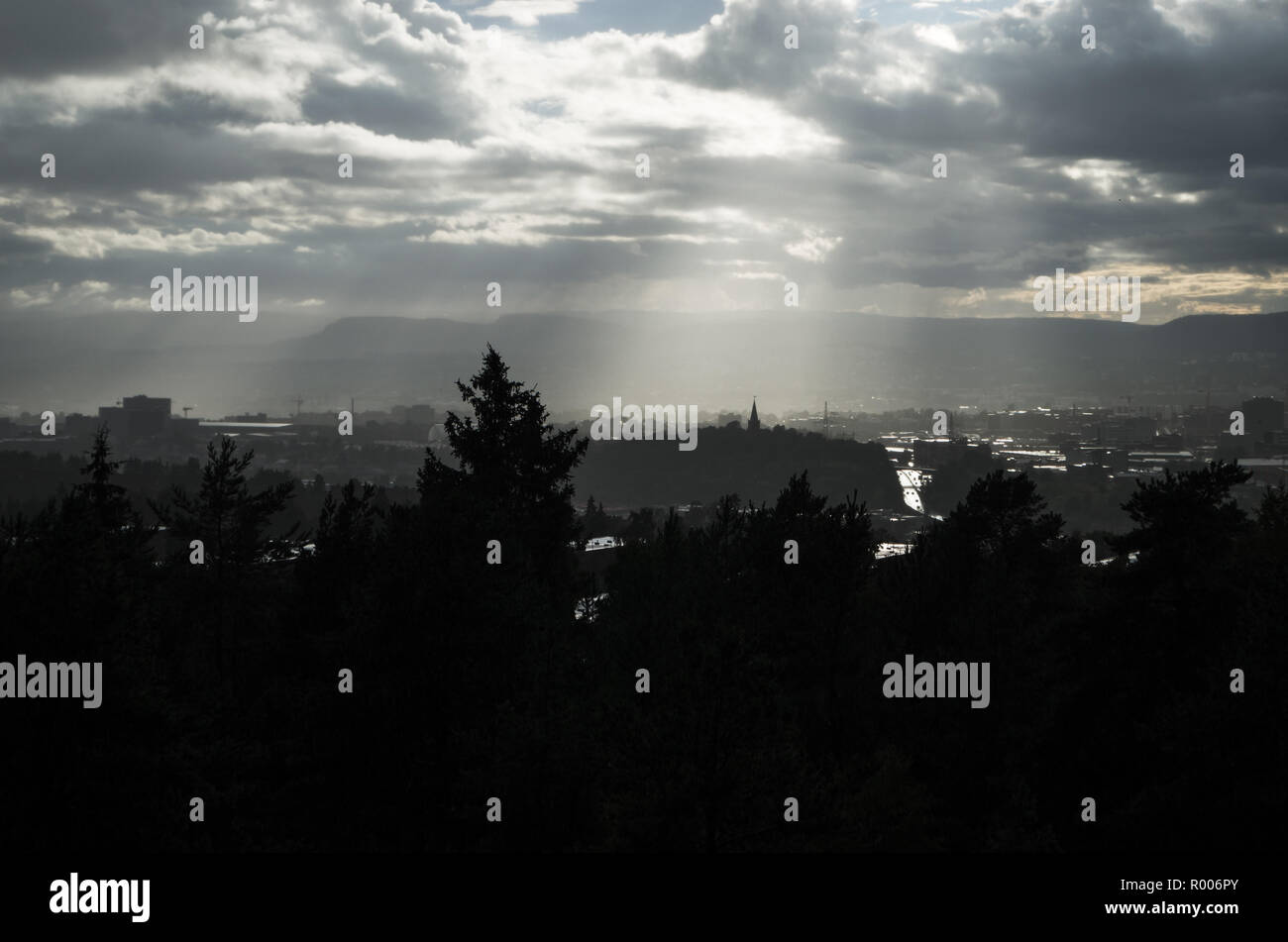 Heavy summer rain in Oslo, Norway Stock Photo - Alamy