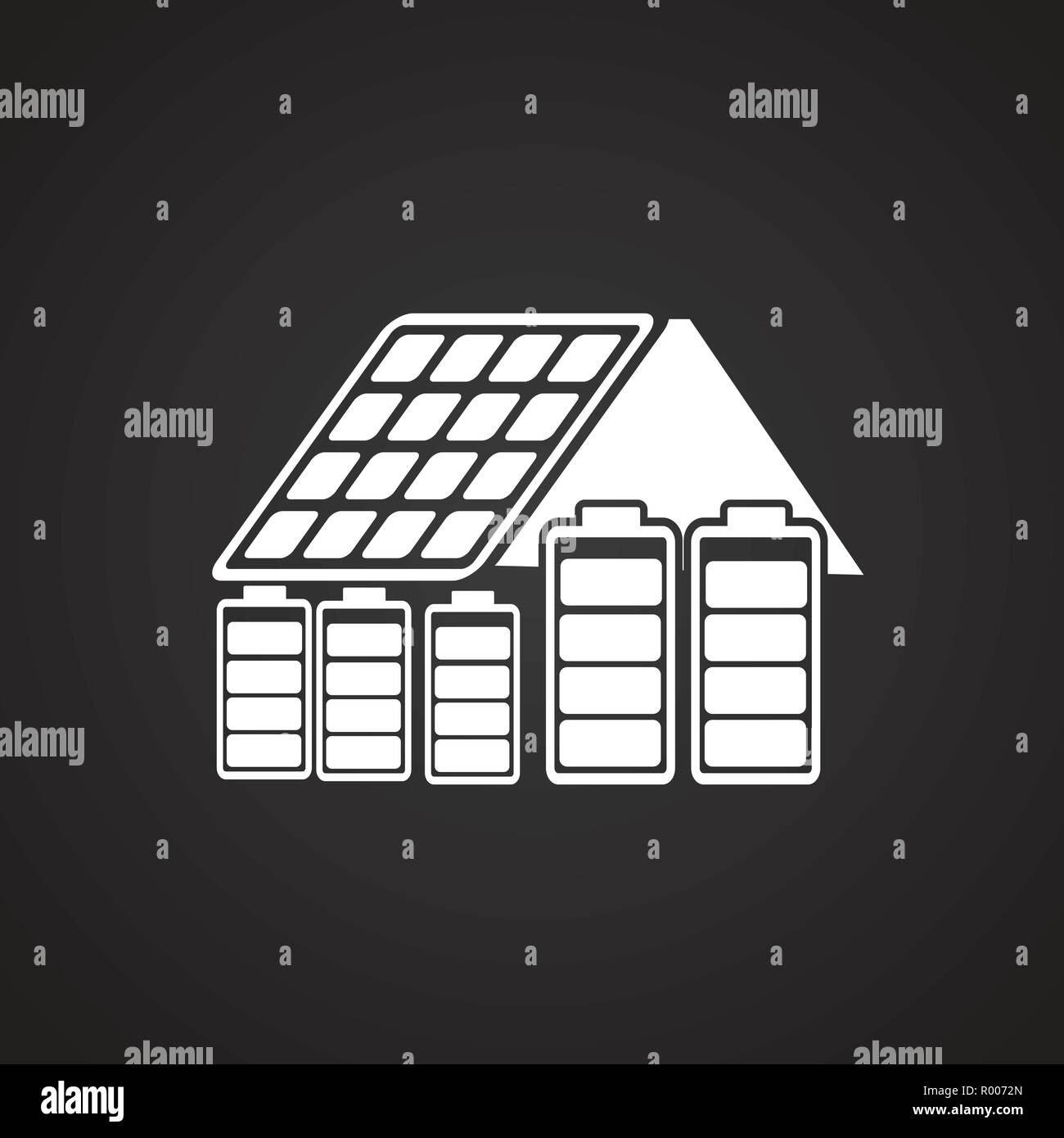 Solar panel home battery Stock Vector Images - Alamy