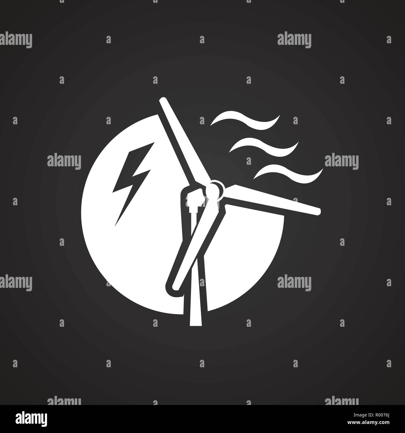 Wind energy plant in black Stock Vector Images - Alamy