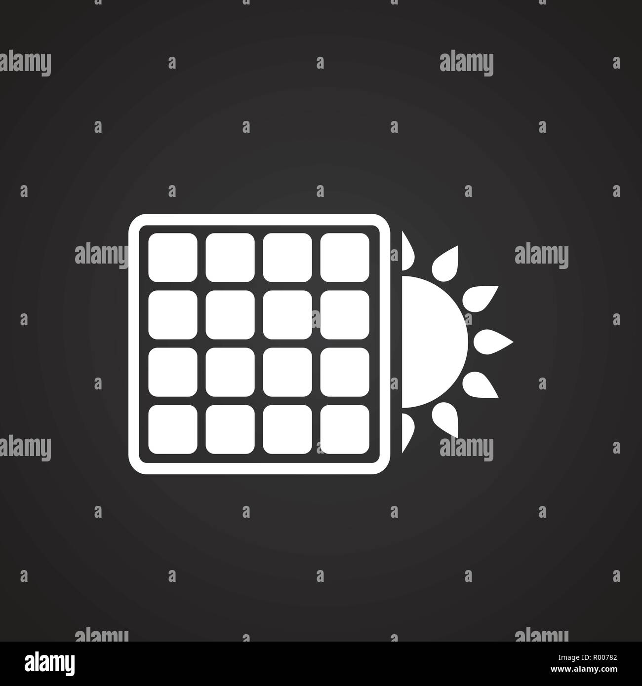 Solar power battery on black background Stock Vector Image & Art - Alamy