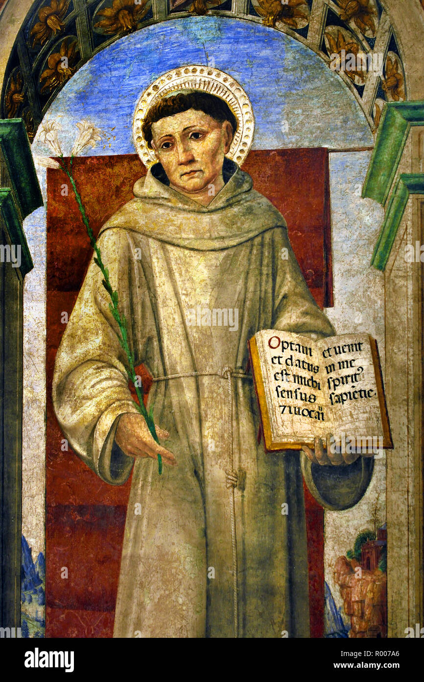 St Anthony of Padova 1490-1500 Lombard Painter last Quater of the 15 ...
