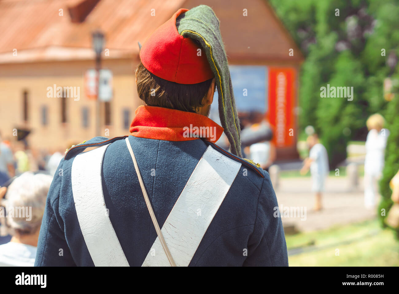 Novokuzneck, Russia - 01.07.2018: unidentified soldiers in a row for ...