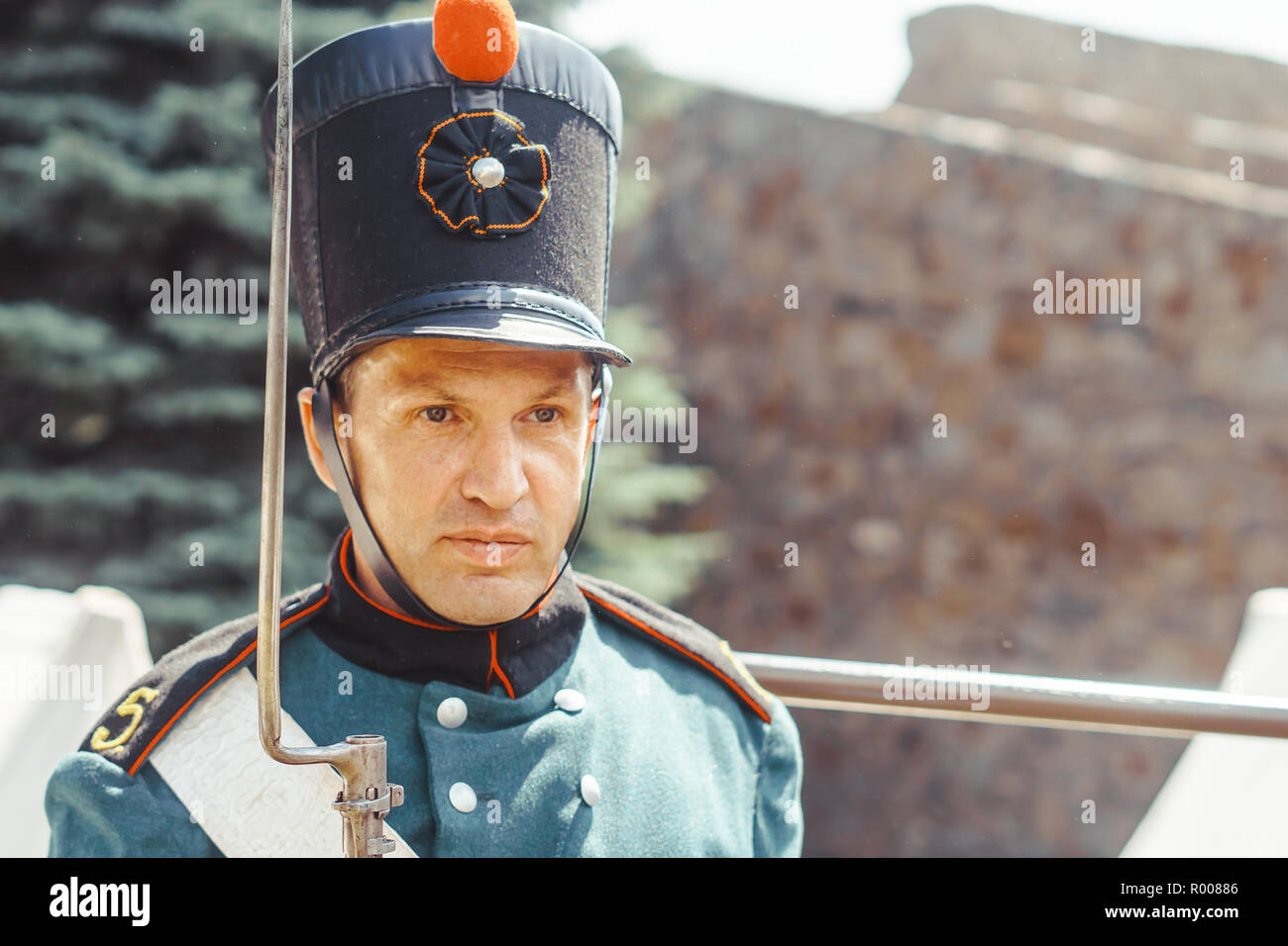 Novokuzneck, Russia - 01.07.2018: unidentified soldiers in a row for ...