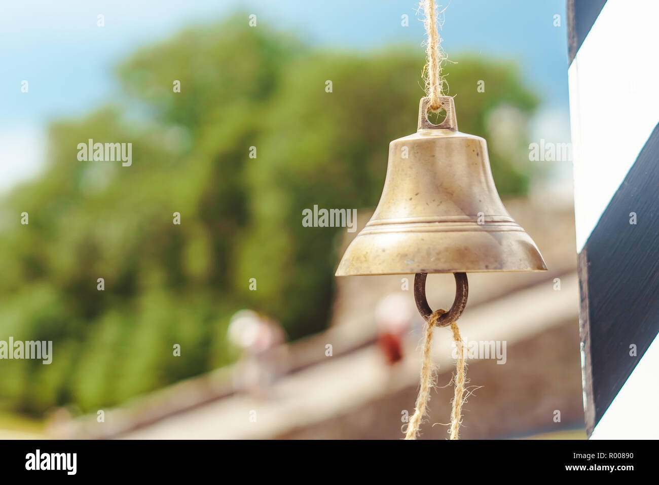 Buddhist bell on blue sky hi-res stock photography and images - Alamy