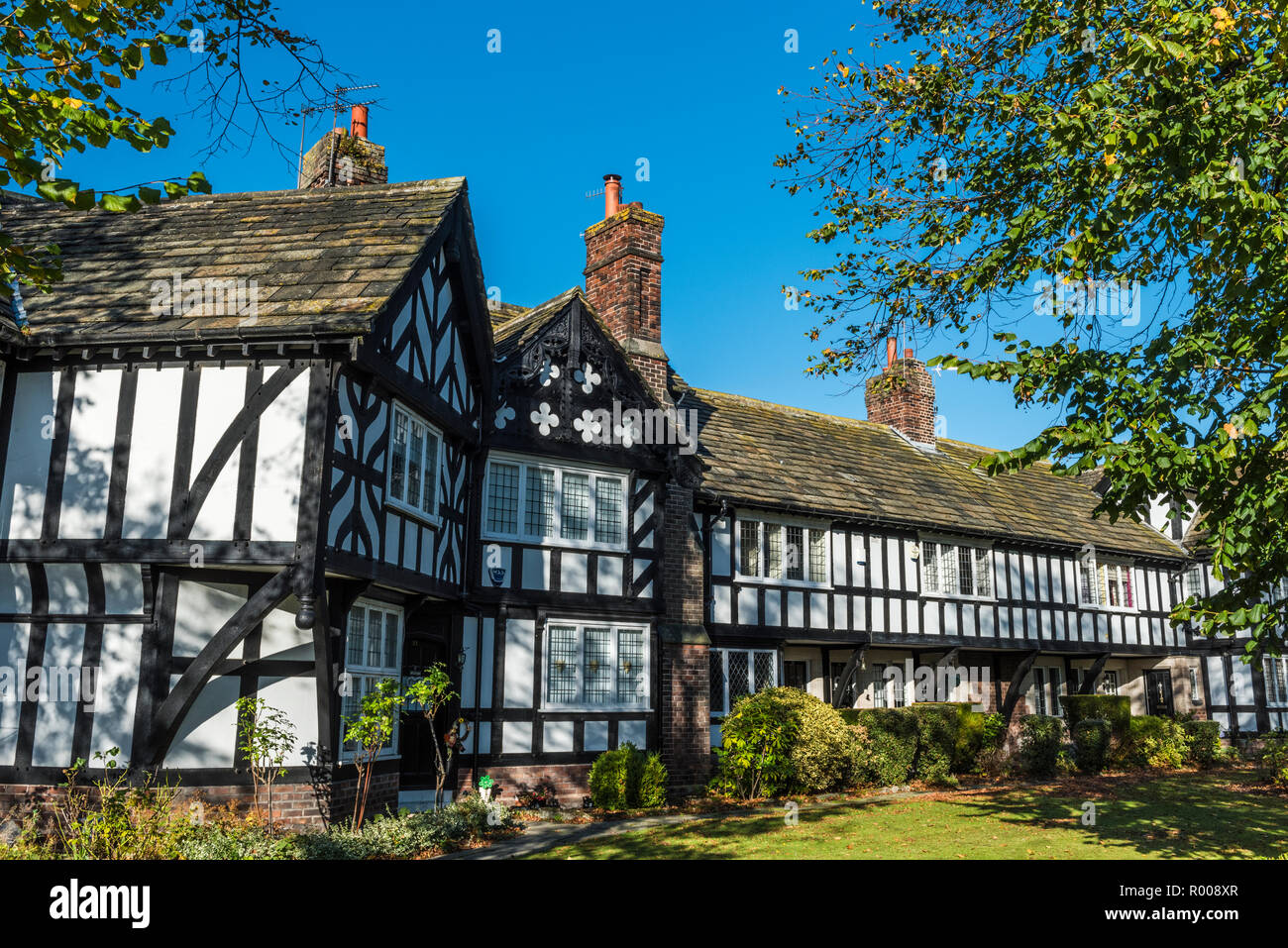 Tudor style house in Port Sunlight, Wirral, Merseyside, England Stock ...