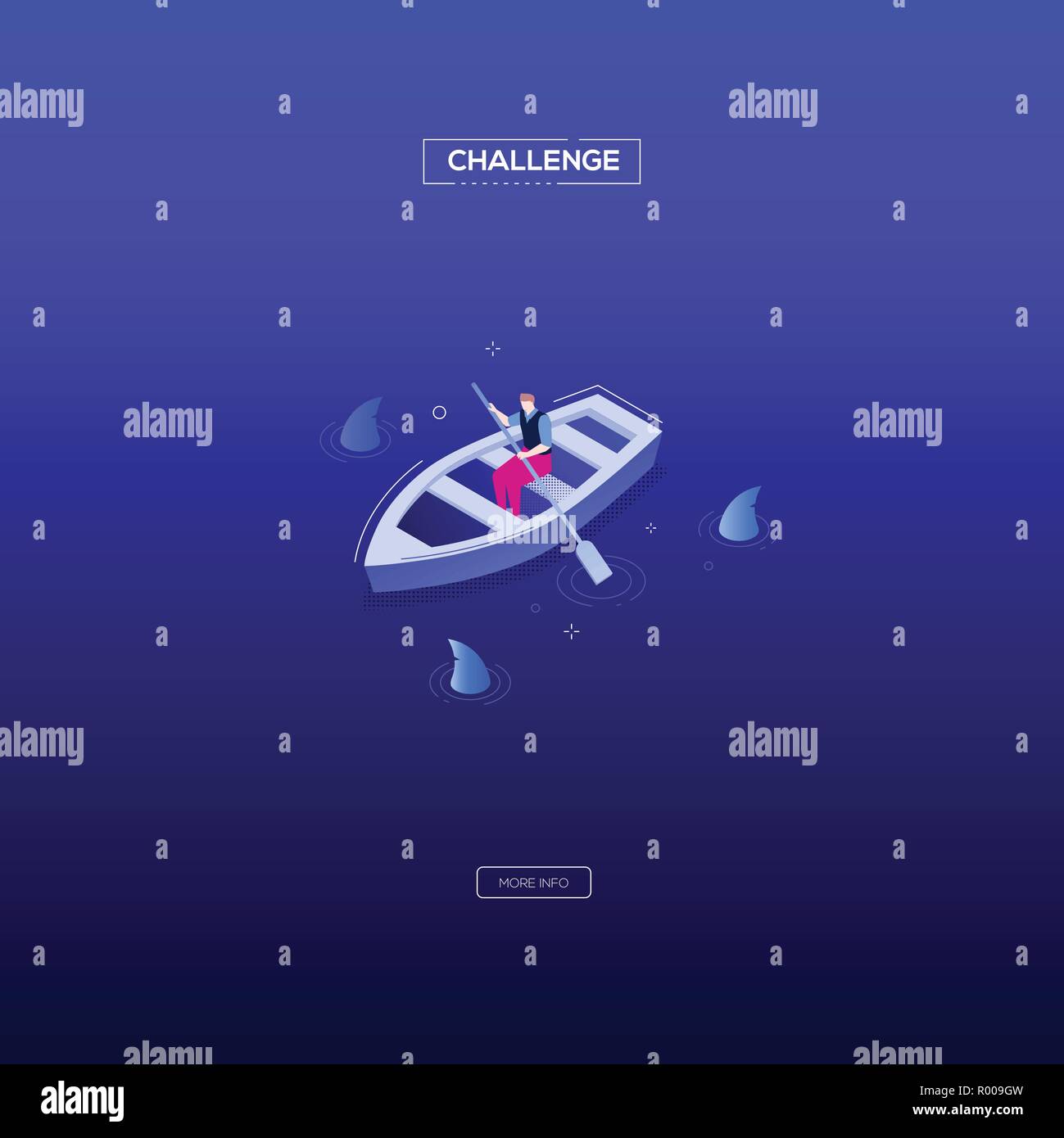 Challenge concept - modern isometric vector web banner Stock Vector ... Challenge concept - modern isometric vector web banner Stock Vector ...