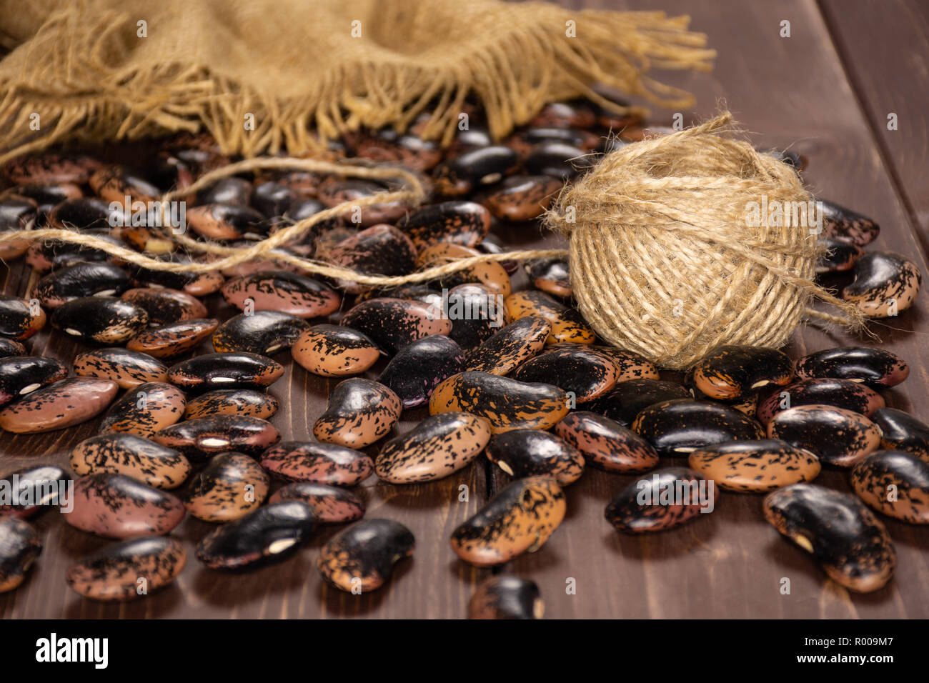 Lot of whole speckled colored butter beans painted lady scarlet runner ...