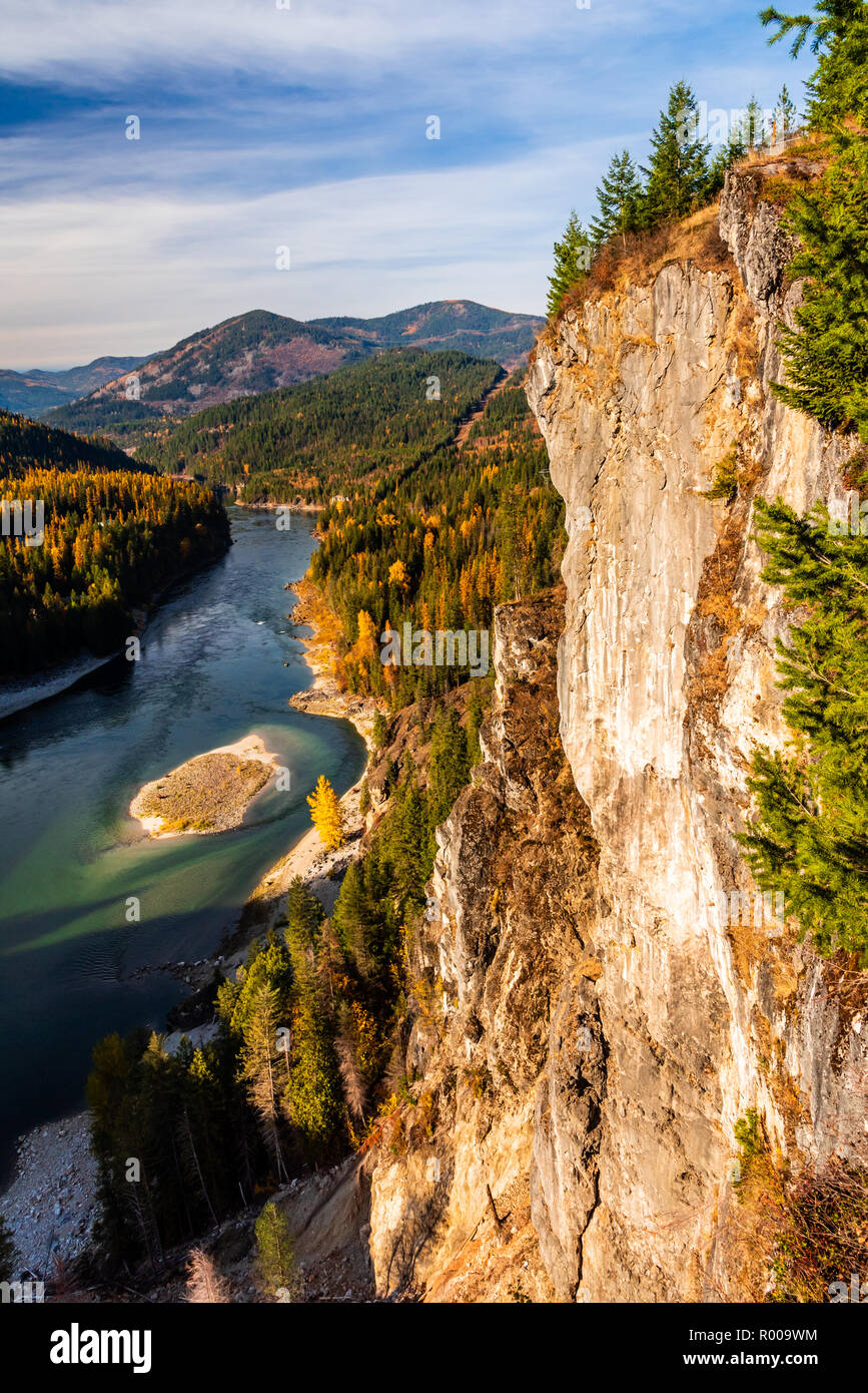 Pend Oreille River at Boundary Dam in Northeastern Washington State ...